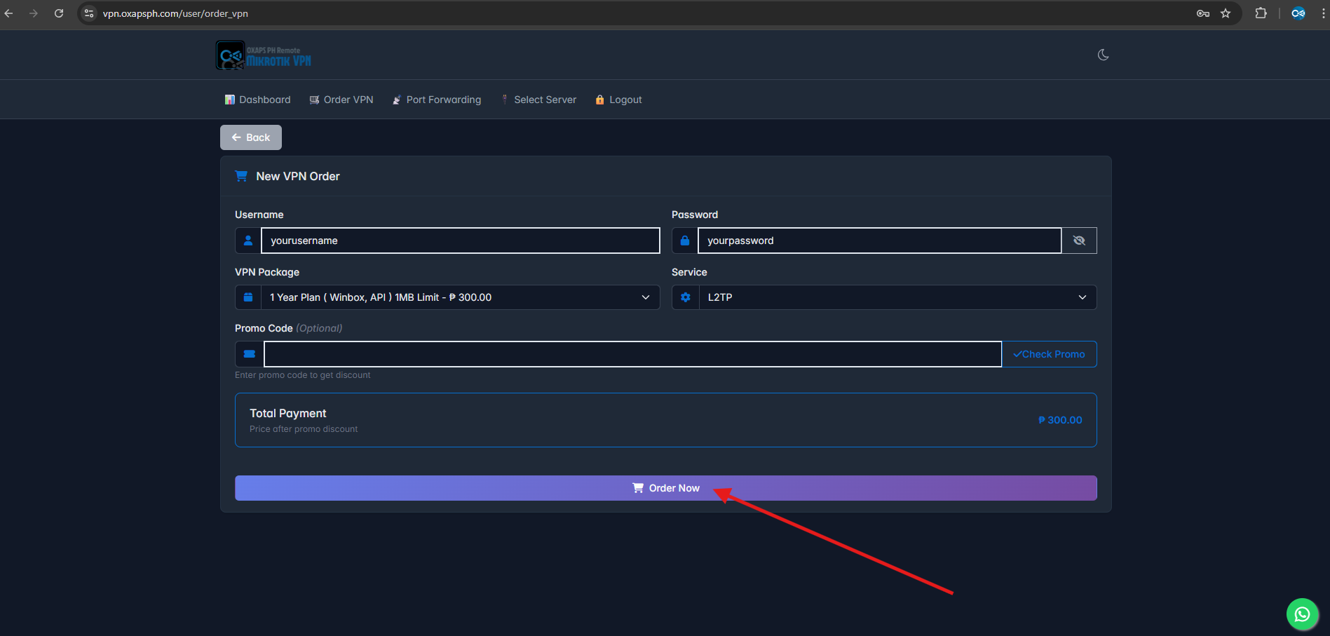 OXAPS PH - VPN Mikrotik